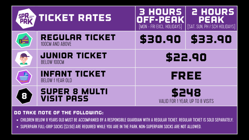 SuperPark Ticket Information | Peak & Off-peak Rates